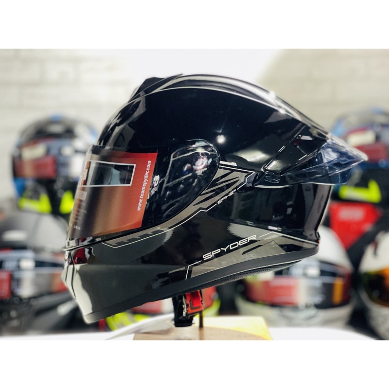 SPYDER SPIKE V2 Fullface Helmet with Free Clear Visor & Spoiler ...