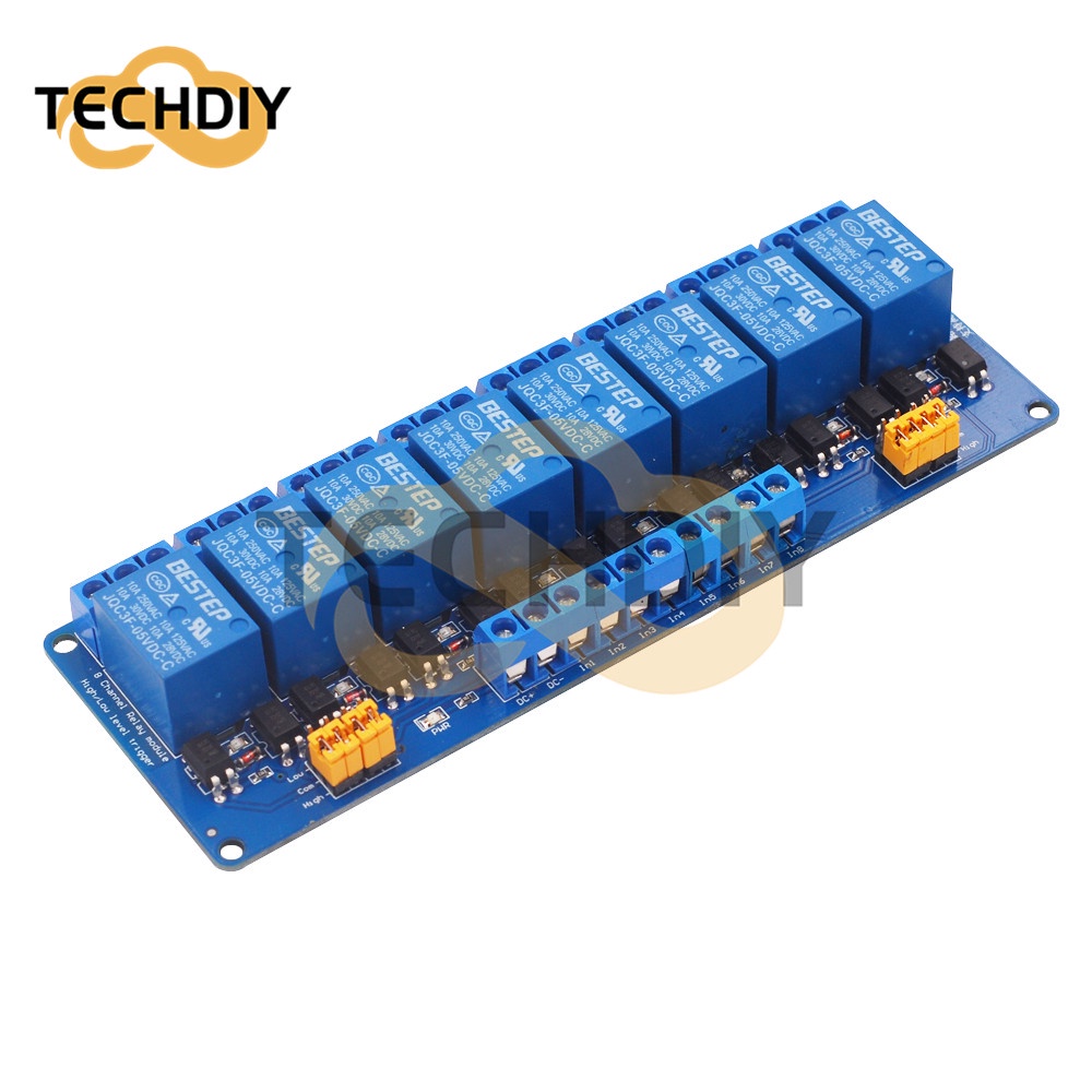 DC 5V 12V 24V 8 Channel Relay Module With Optocoupler Shield Board High ...