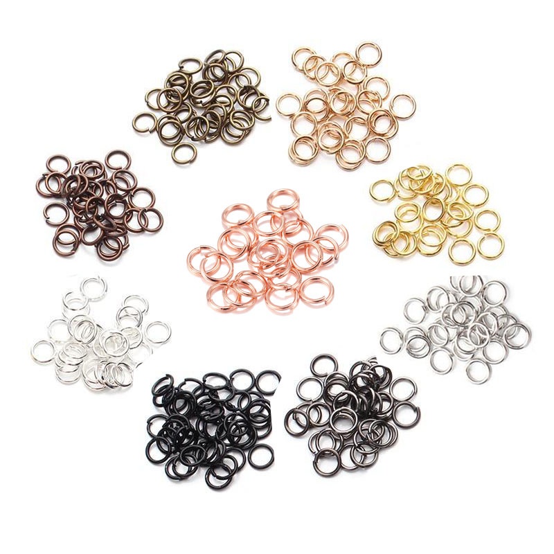 100 Piece Mini Stainless Steel Split Rings Connectors for Arts & Crafts ...