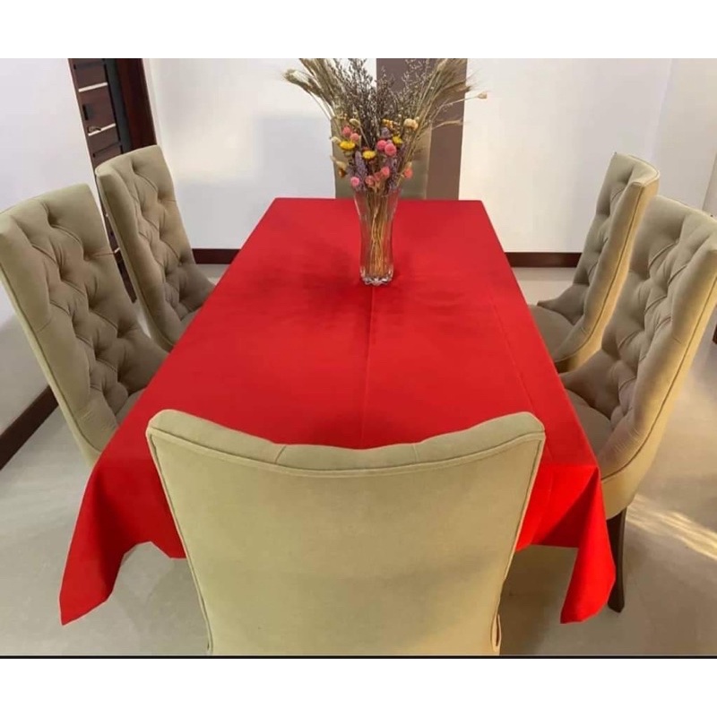 PLAIN TABLE COVER | GEENA FABRIC | 4seater,6seater,8seater | Shopee ...