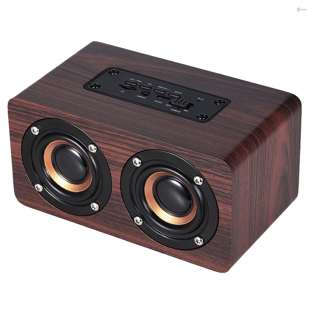 W5 Red Wood Grain Bluetooth Speaker Bluetooth 4 2 Dual Louderspeakers