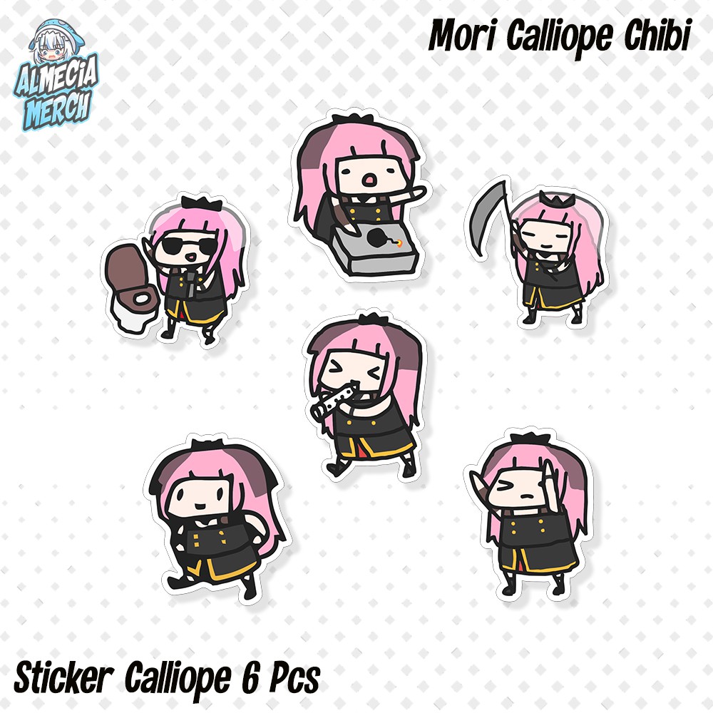 Mori Calliope Chibi Sticker/Hololive Calliope Midget Sticker/HP Laptop ...