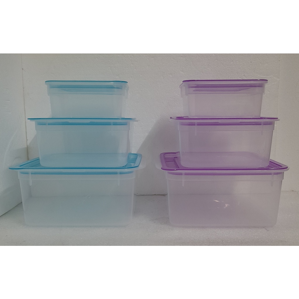 Click Lock, Stackable Food Containers / Food Keepers, Set of 3 | Shopee ...