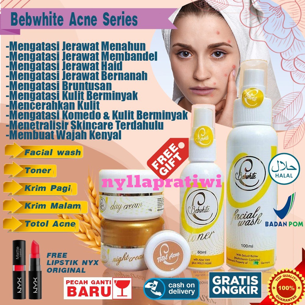 Skincare BPOM BEBWHITE C Skincare Original Glow Acne BBC Glow BebwhiteC ...