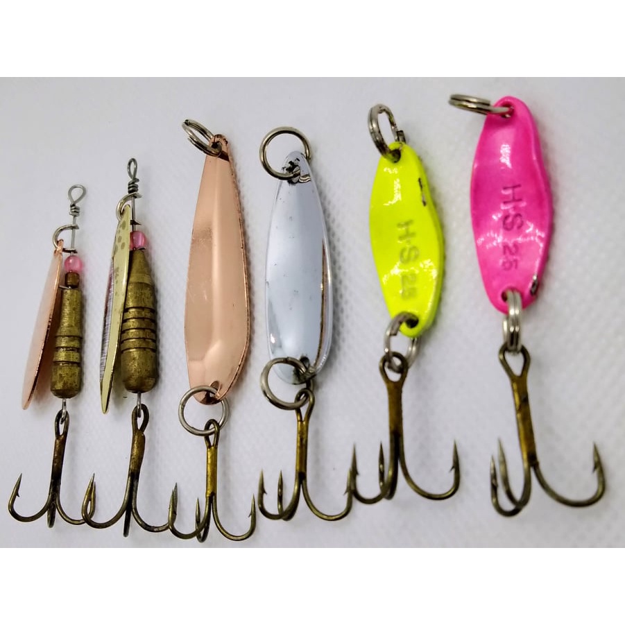 Fishing Bait metal Spoon fishing lure with triple hook asstd. Design 6 ...