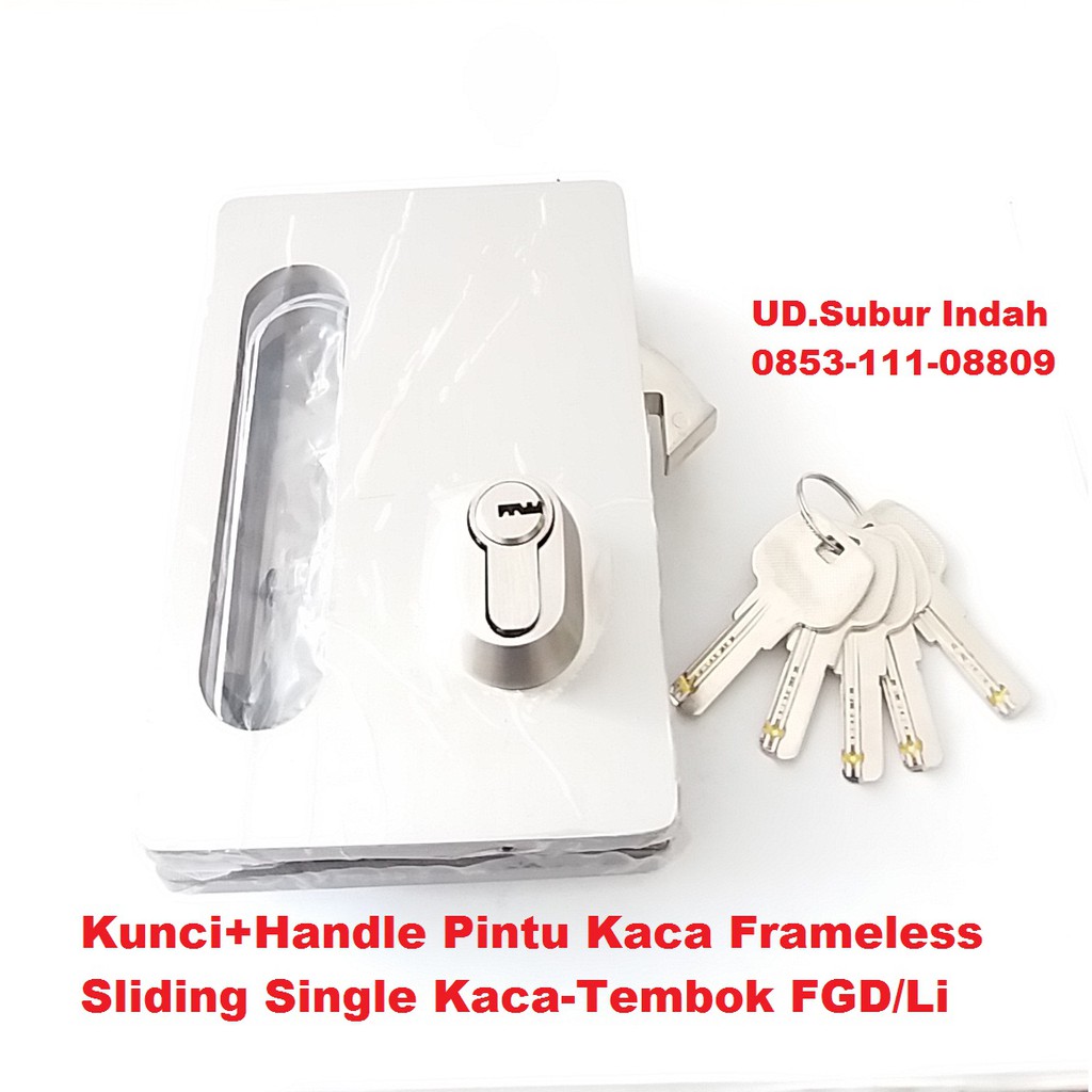 Frameless Sliding Single Glass Door Lock + Handle FGD/Li | Shopee ...