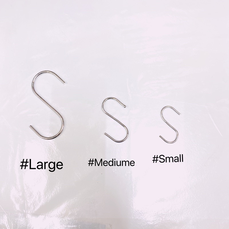S-shape small/ midiume/large stainless hook 10pcs | Shopee Philippines