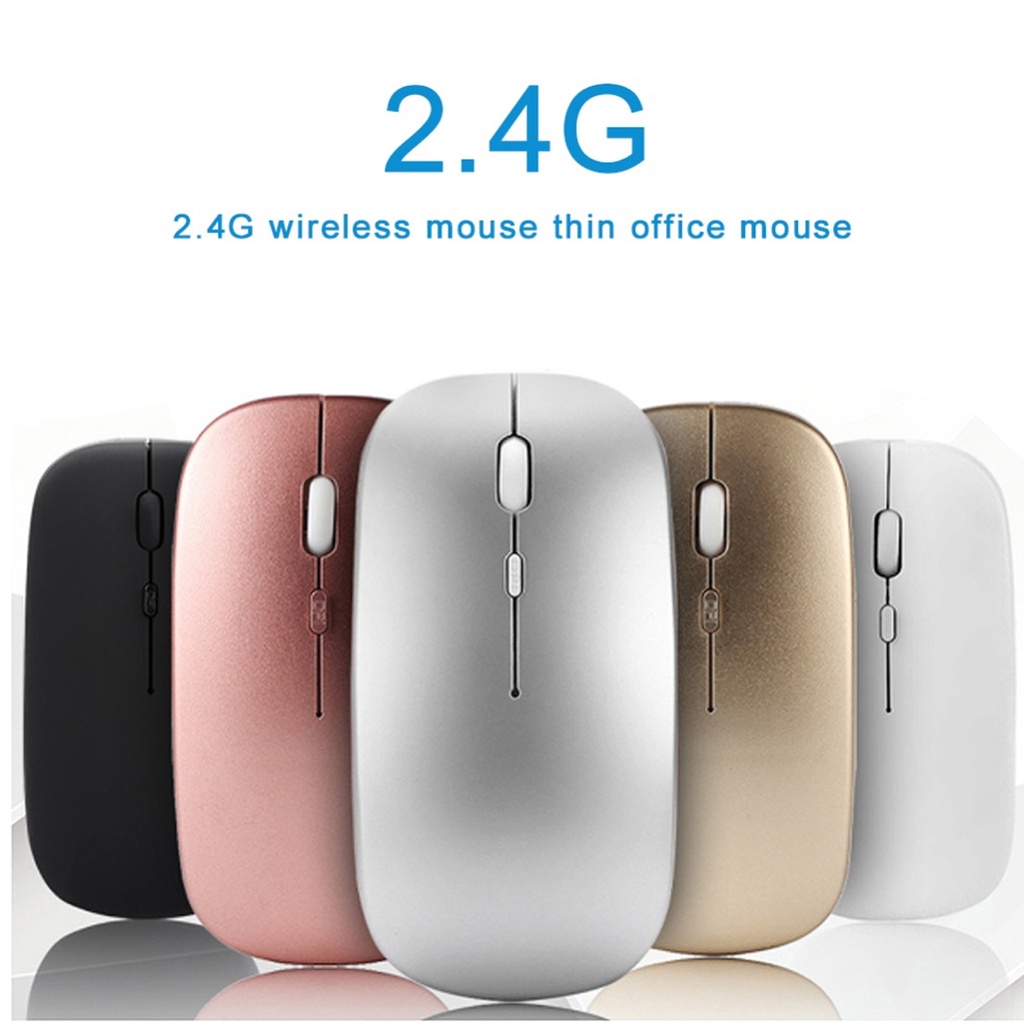 2.4G Wireless Gaming Mouse Classic Rechargeable Mice Ultra-Thin Silent ...