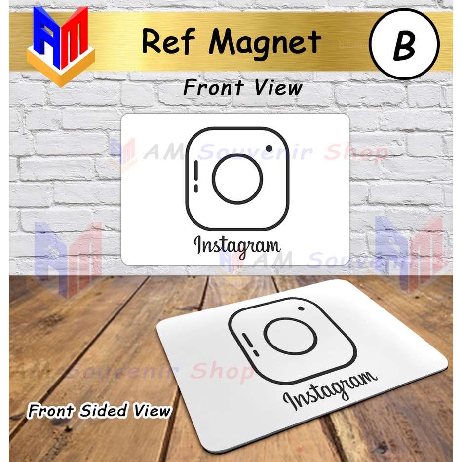 Instagram Ref Magnet / Ref Magnet / fridge magnet / ATM Size | Shopee ...