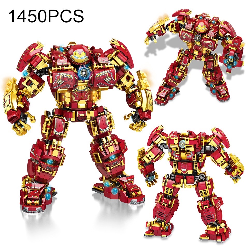 1450 PCS Marvel Anti-hulk Armor Robot Building Blocks Warrior Mecha ...