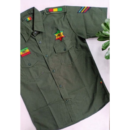 KEMEJA Rasta army shirt reggae JATIMIKA | Shopee Philippines