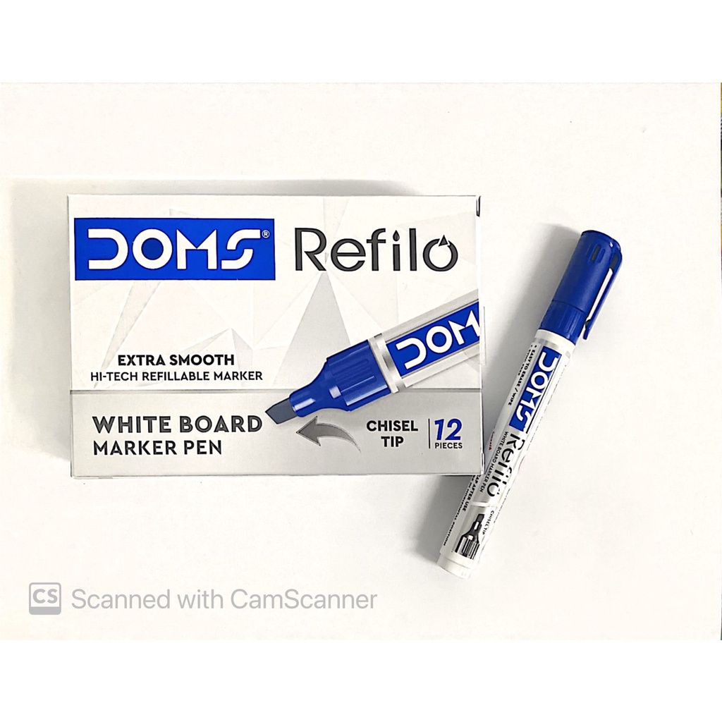 DOMS REFILO WHITE BOARD MARKER CHISEL TIP - 1Pc | Shopee Philippines
