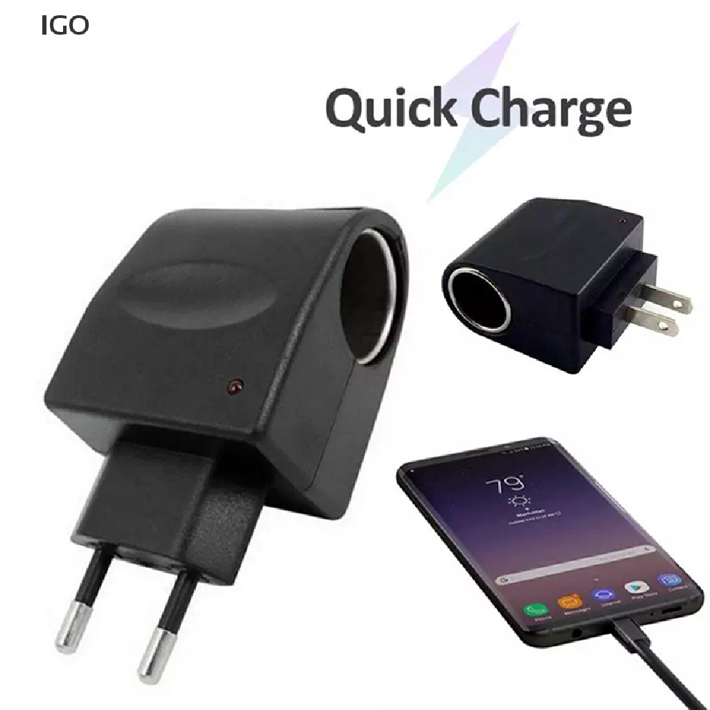 IGO Universal Conversion Plug 220V AC To 12V DC Car Power Adapter ...