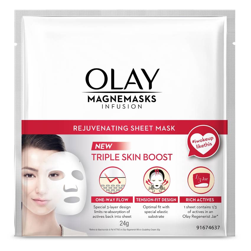 Olay Skin Magnemasks Infusion Rejuvenating Sheet Mask (24g) Single ...