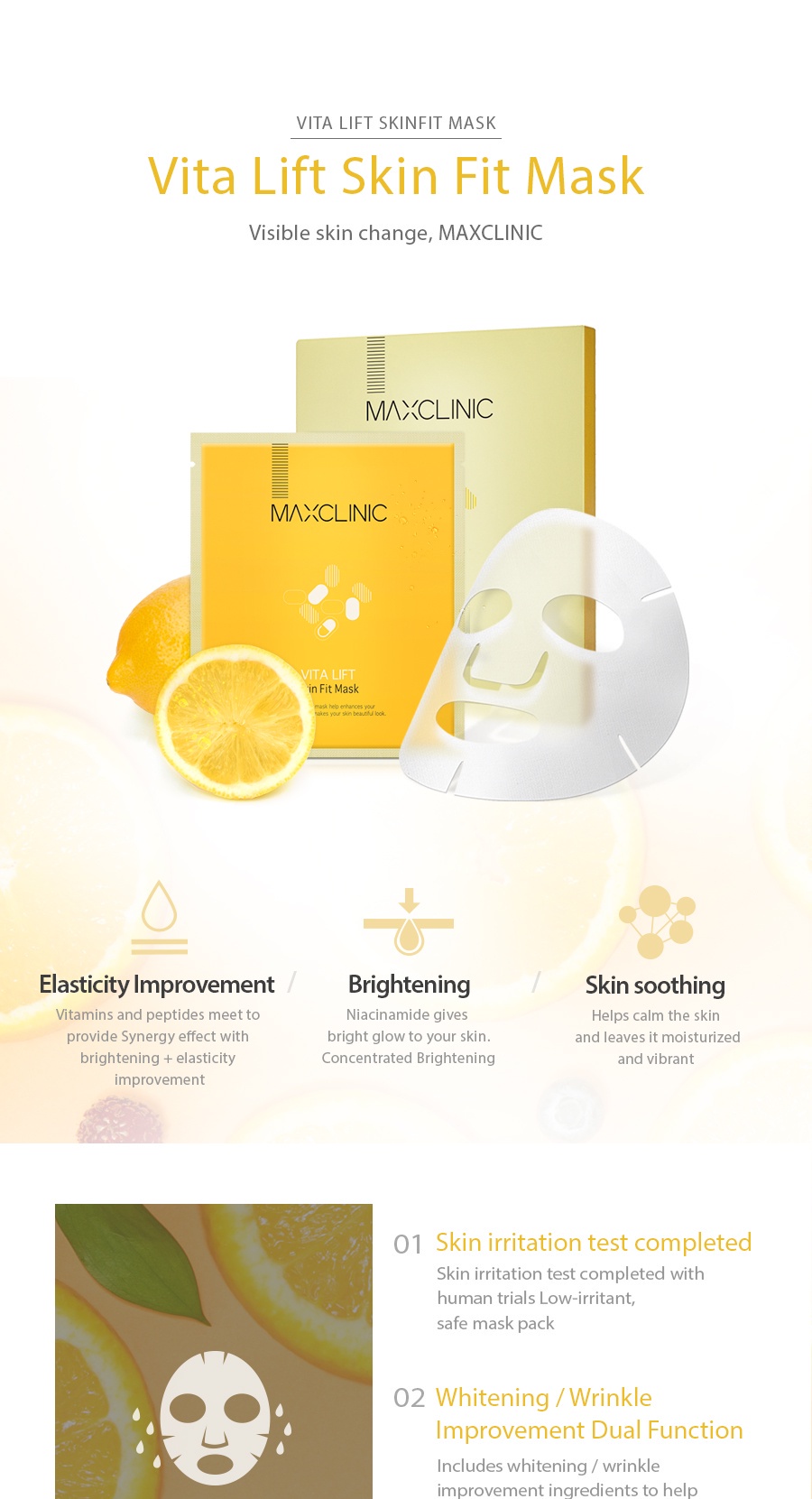MAXCLINIC Vita Lift Skin Fit Mask Pack (19ml x 4sheets or 1sheet ...