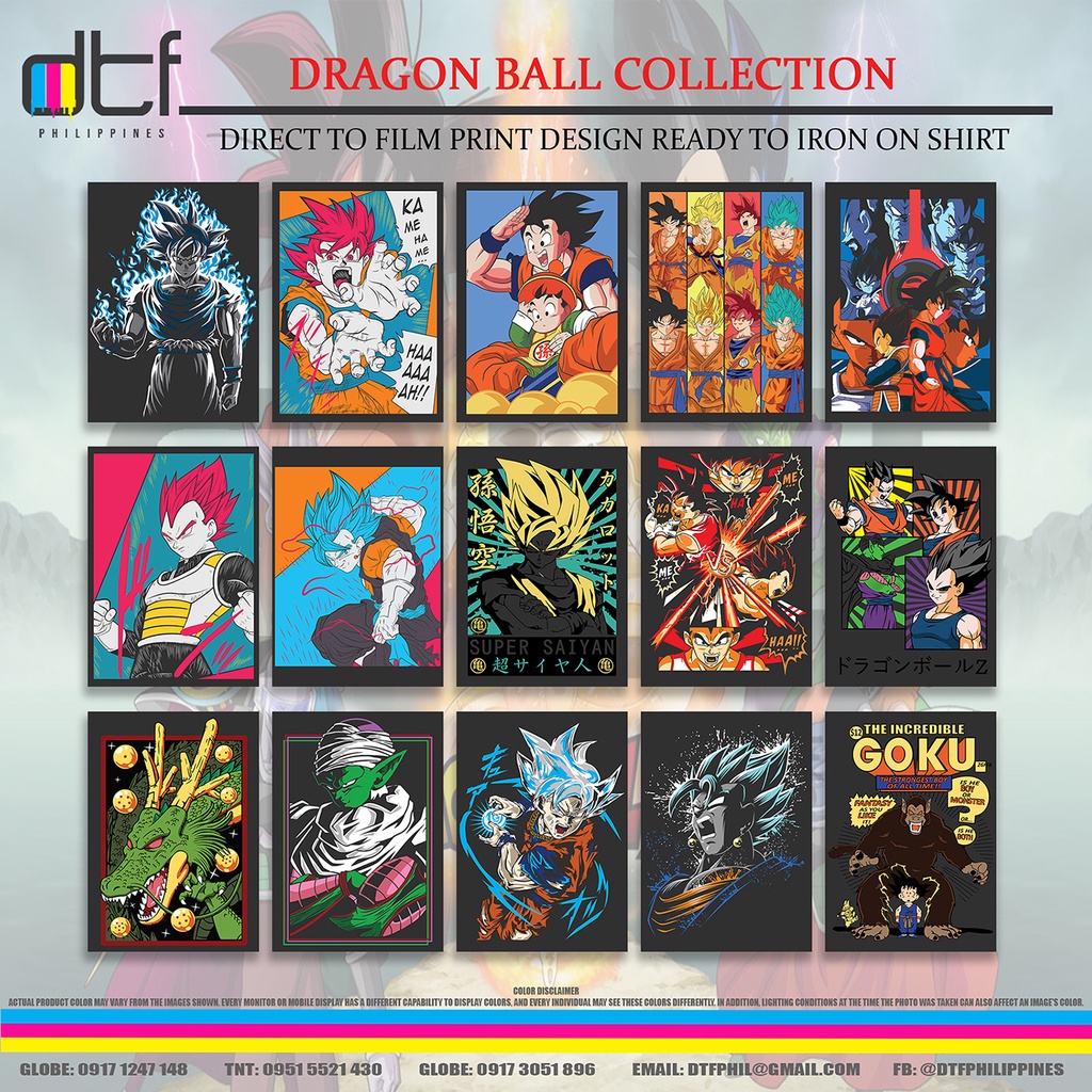 DTF Prints- Ready to Press - Dragon Ball 1.0 Collection-Customized ...