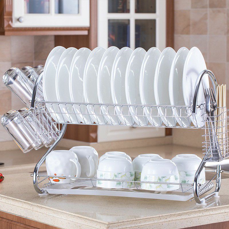 2 Layer Stainless Dish Drainer Rack-z174 | Shopee Philippines