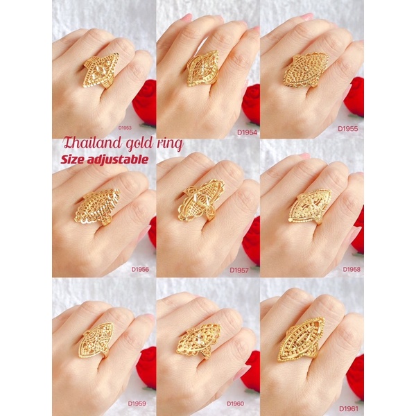 fashion jewelry 24k bangkok gold plated ring adjustable Singh Singh for ...