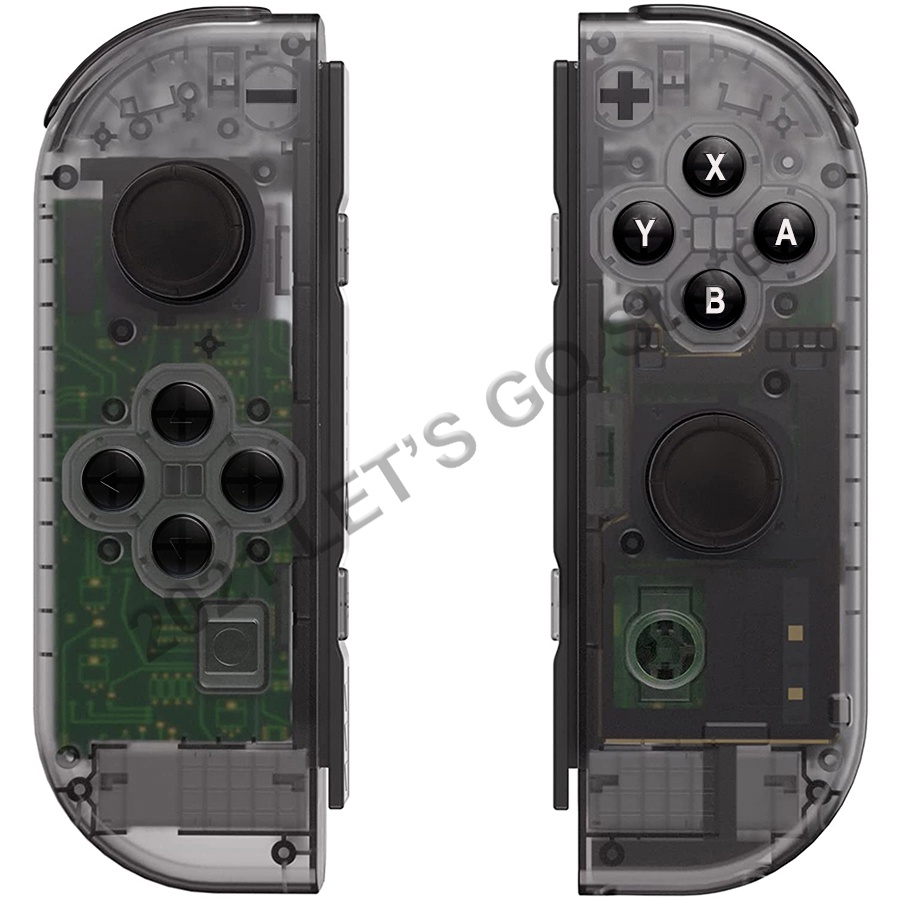 Switch DIY Replacement Shell Transparent Clear Joycon Handheld ...