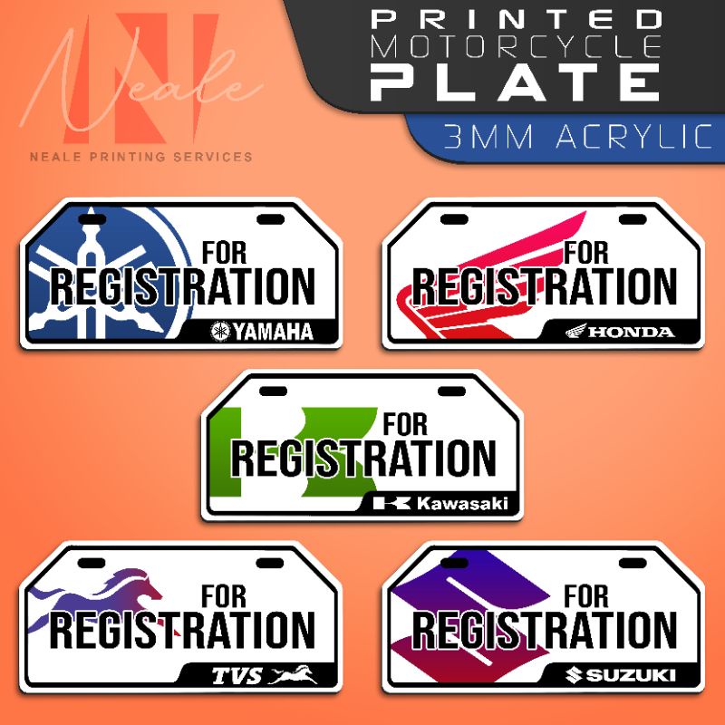 For Registration Motorcycle Plate 3mm Acrylic | Shopee Philippines