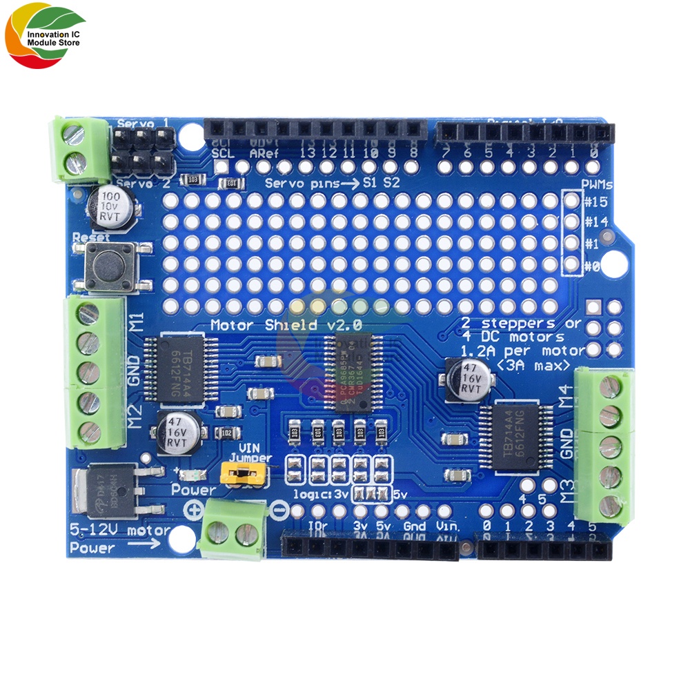 TB6612 IIC I2C Mosfet Stepper Motor Module PCA9685 Servo Driver Shield ...