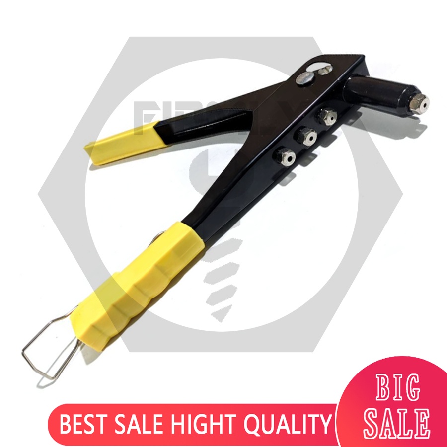 Heavy Duty Hand Riveter Rivet Pvc Yellow Handle Fastener Gun Reverting ...