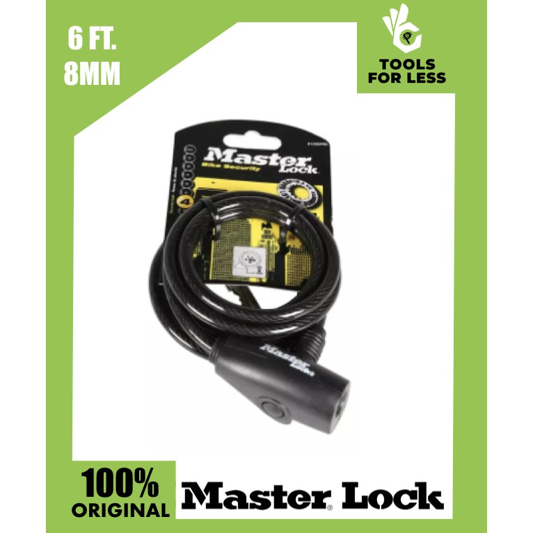Master Lock Bike Cable Model: 8126DPRO (Black) | Shopee Philippines