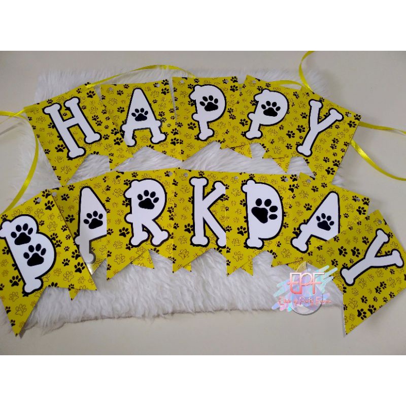Dog Happy Barkday Banner Birthday Banner | Shopee Philippines