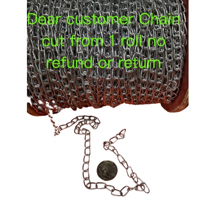 1.5m 3m 5m Chain 1.5mm 2mm Steel Chain Kadena Kadina Galvanized Sliver ...