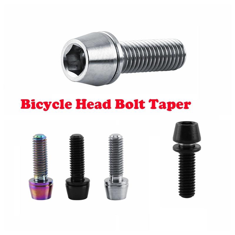 M6 x 16mm/20mm Titanium Ti Bolts Alloy Tapered Head Bolt Screw with Washer for Mountain Bi ...