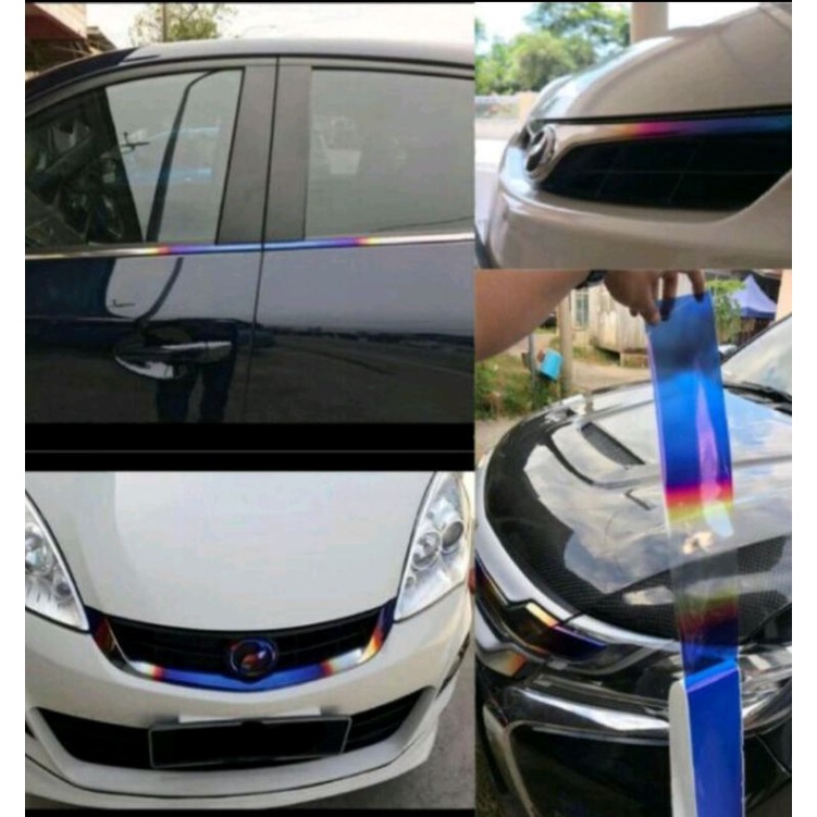 TITANIUM STICKER BURNING BLUE BURNT LOOK FOR CAR AND MOTORCYCLE ...