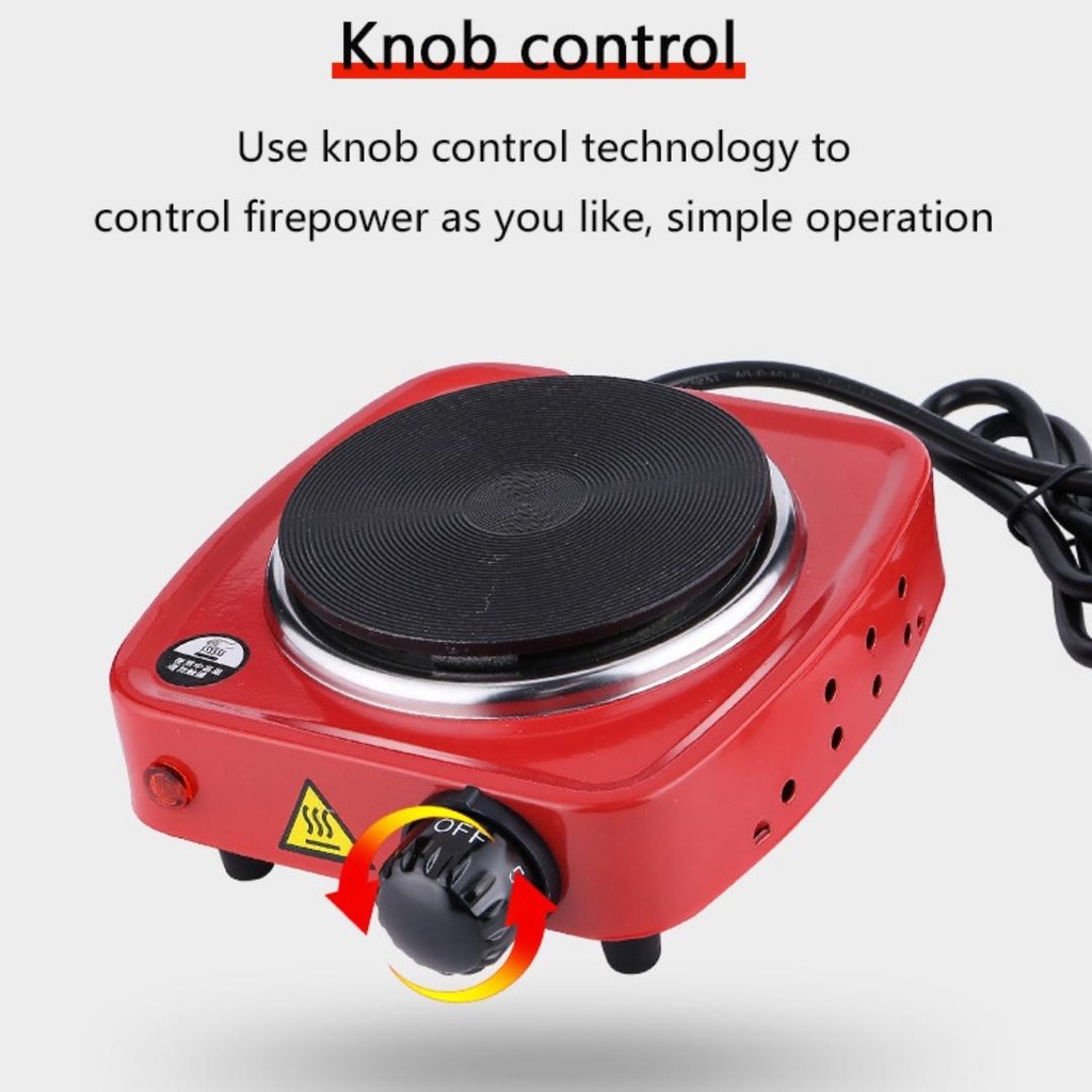 500W 10CM Mini Electric Stove Heater Round Hot Plate Portable Moka Pot ...