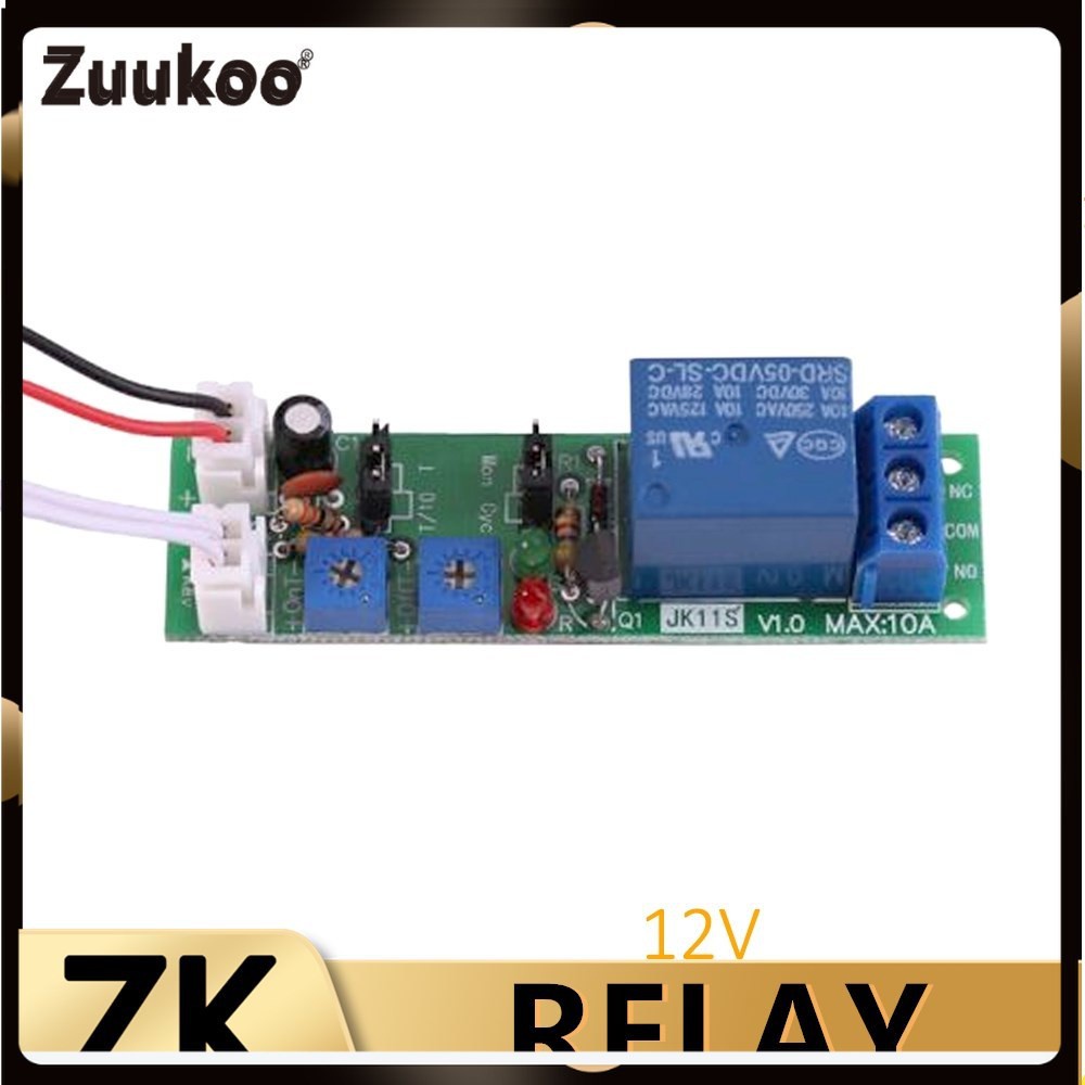 DC 12V Infinite Cycle Delay Timer Relay ON-OFF Switch Adjustable 0 ...