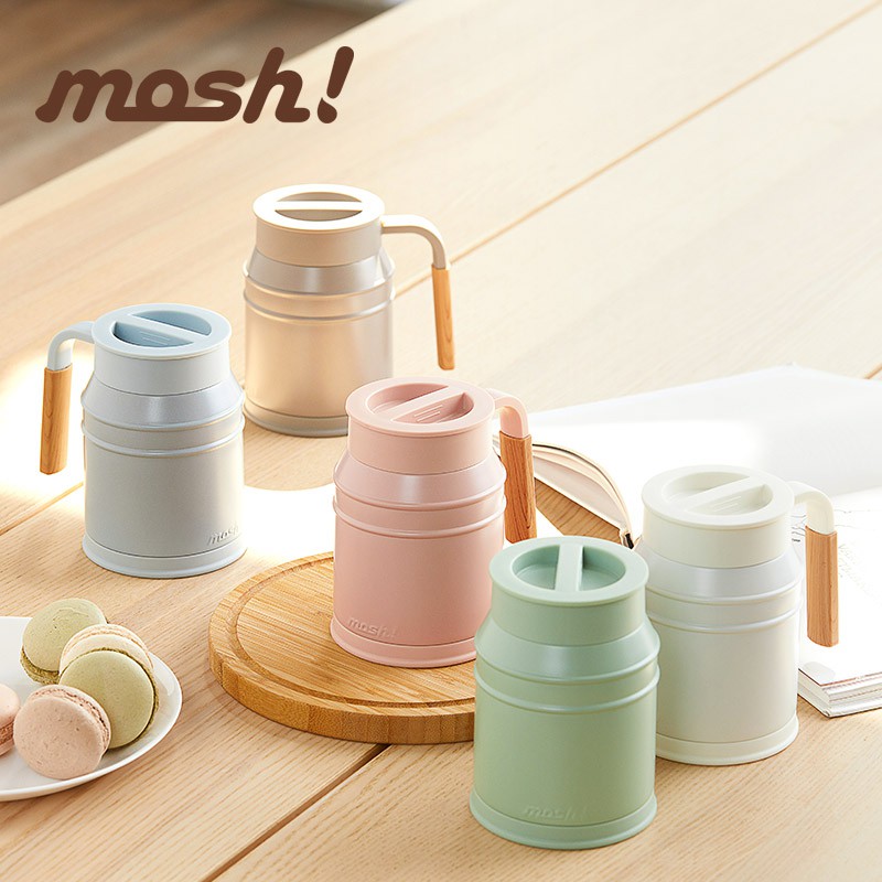 Japan MOSH malamig na insulation mug milk vintage thermos 400ml na may ...