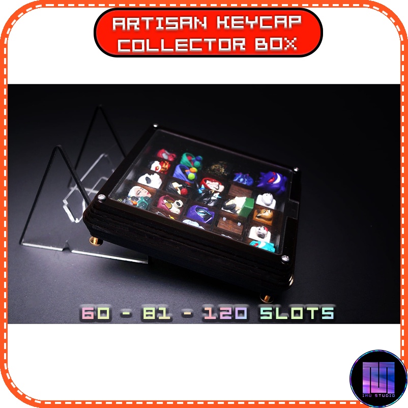 Artisan Acrylic Keycap Collector Box [with Display Stand] [60,81,120 ...