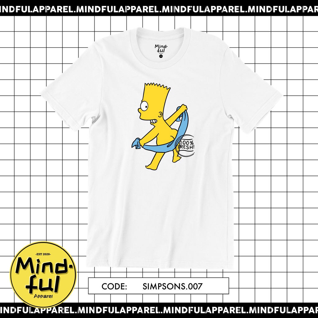 THE SIMPSONS GRAPHIC TEES | MINDFUL APPAREL T-SHIRT | Shopee Philippines