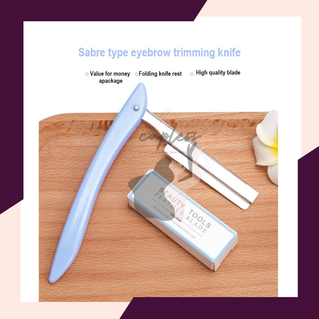 CAPLESS Brainbow 1set Eyebrow Trimmer Sharp Makeup Knife Face Hair ...