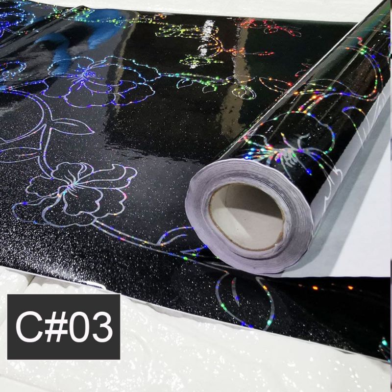 Refraction glossy self-adhesive wallpaper wall decor stickers home ...