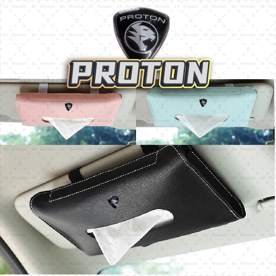 Proton Car Tissue Box Holder Sun Visor Clip Kotak Kertas Tisu Kereta ...