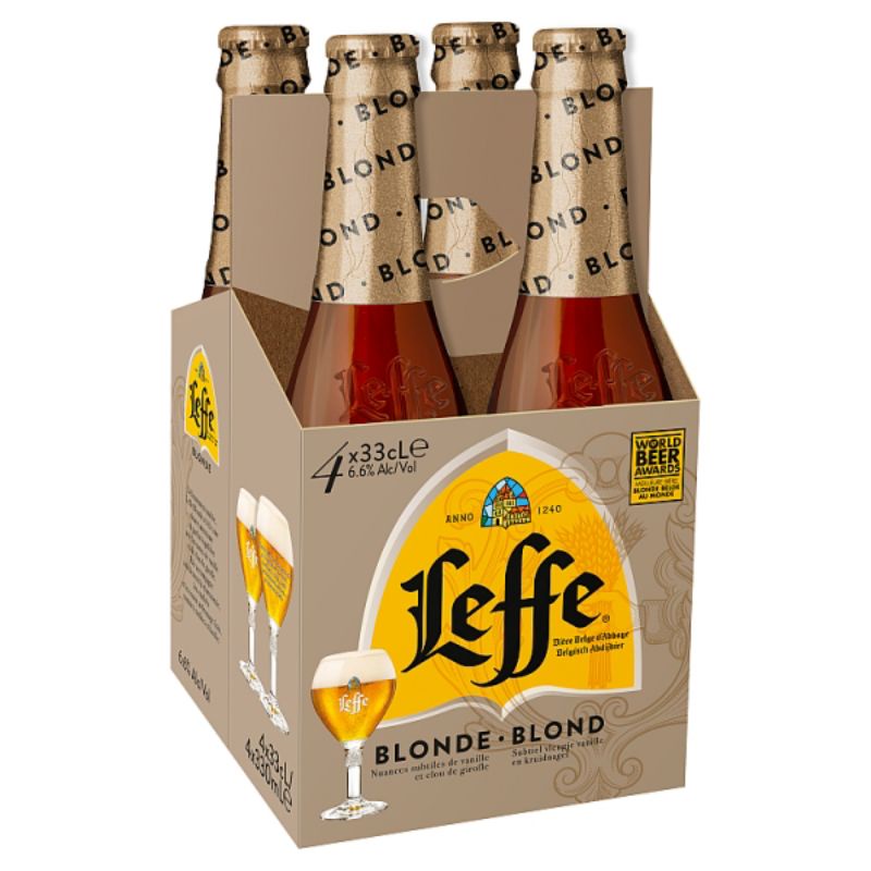 LEFFE Blonde Beer Bottle 4 x 330ml | Shopee Philippines