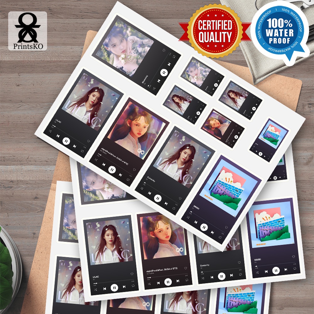 IU (Lee Ji-eun) Water Proof Stickers - Song Design | Shopee Philippines