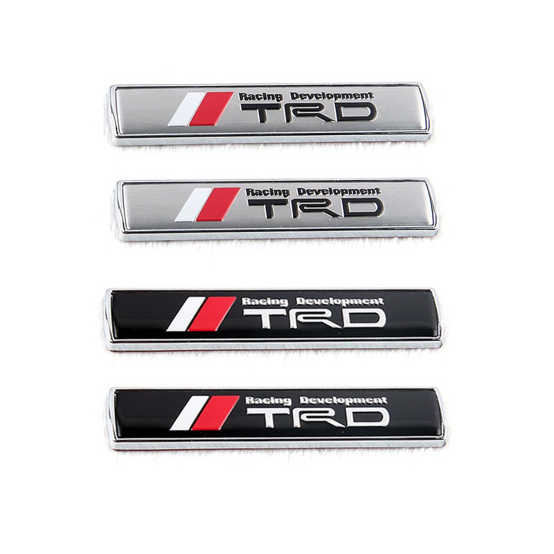 2 X TRD Logo Car Side Fender Emblem Sticker Decal For Toyota | Shopee ...
