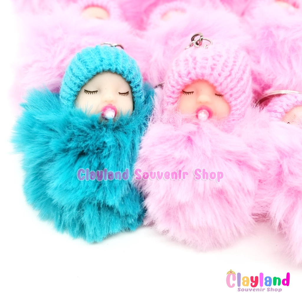 Cute Sleeping Baby Doll Keychain Without Pacifier Souvenir Giveaway ...