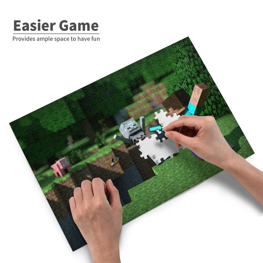 Minecraft Steve Puzzle Theme 300 Pcs Adult Children Puzzle Kids Holiday ...