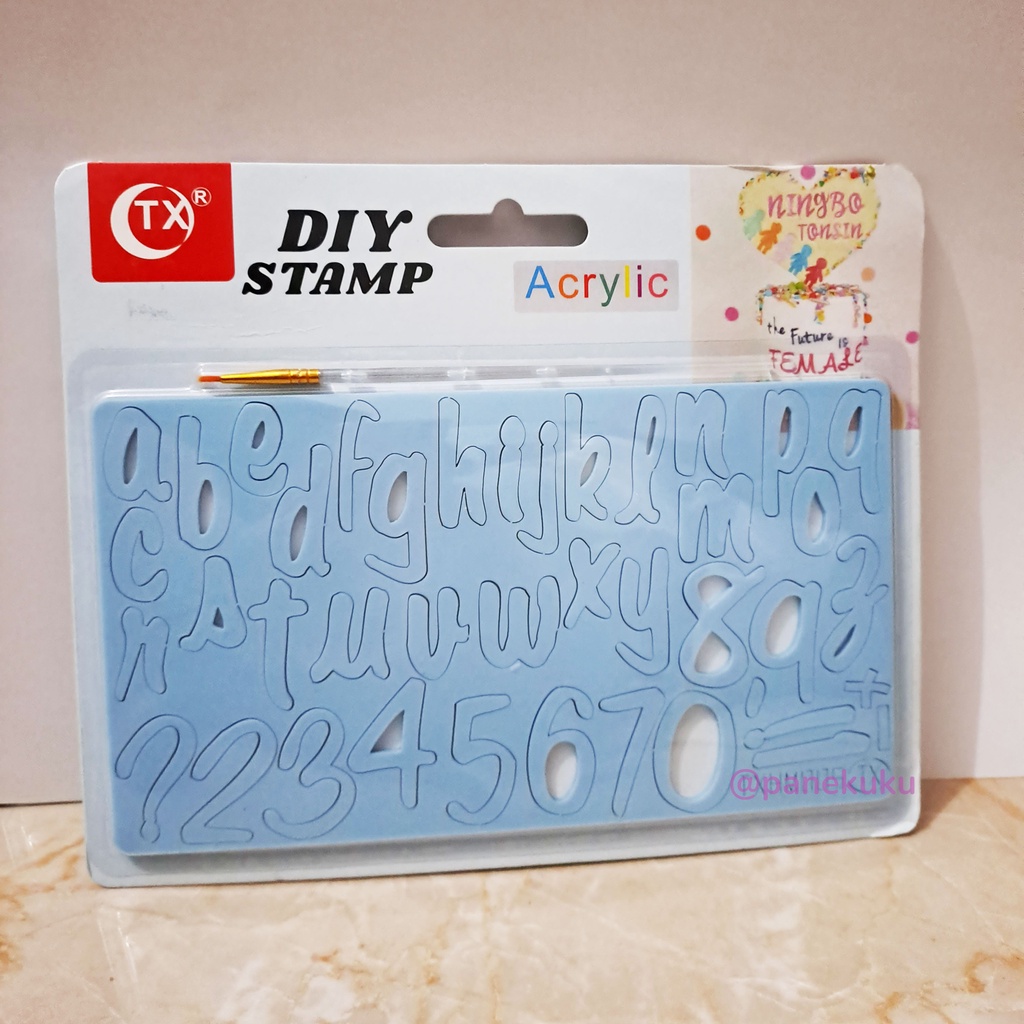 Fondant LETTER EMBOSSER/ Acrylic stamp molding tool for cake decoration ...