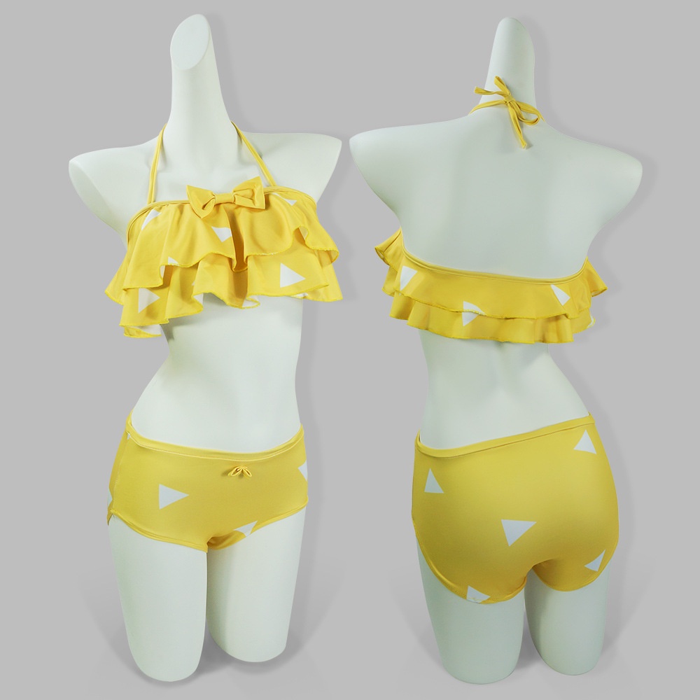 Anime Demon Slayer Agatsuma Zenitsu Cosplay Swimsuit Kamado Nezuko ...