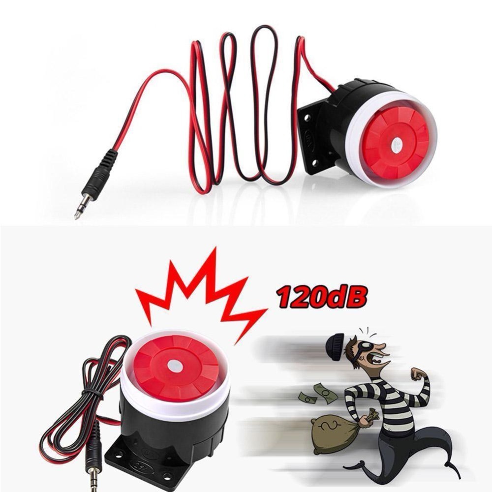2021 NEW Loud Indoor Siren 120dB Alarm Horn Wired Durable Alarm For ...