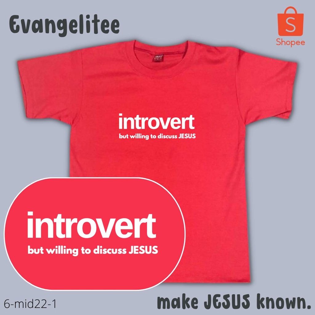 Christian Statement Tshirt ( INTROVERT ) | Shopee Philippines