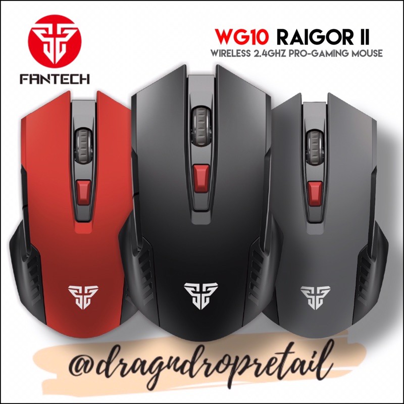 FANTECH WG10 RAIGOR II Wireless 2.4GHz Pro Gaming Mouse | Shopee ...