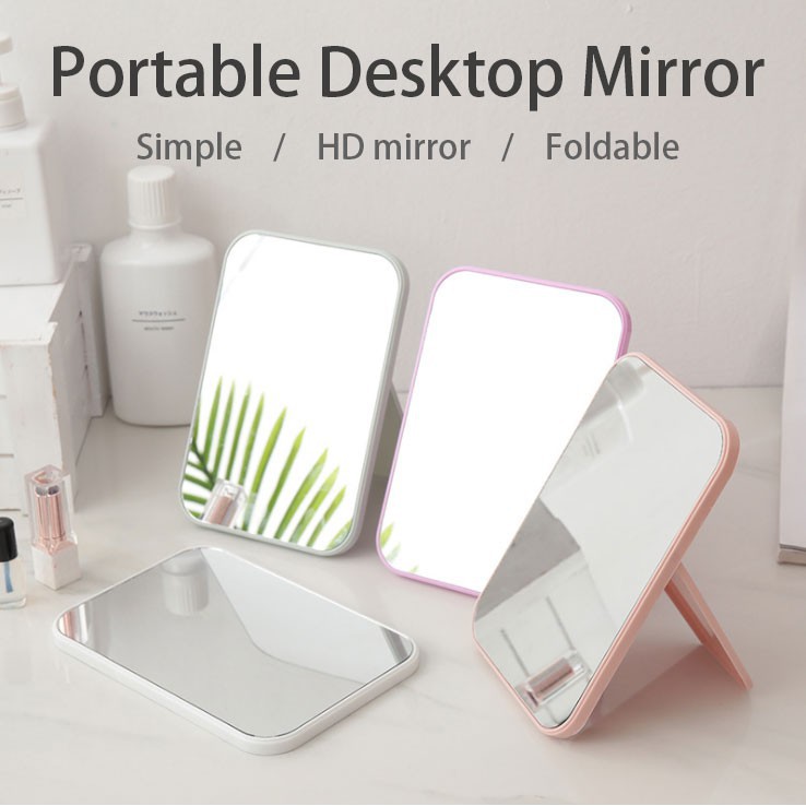 Face Mirror Desktop Folding Portable Square Mirrors | Shopee Philippines